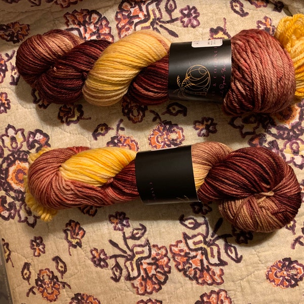 A Rose at Dawn - Autumn Yarn, Hand Dyed, Fingering Sock Yarn, Hand ...