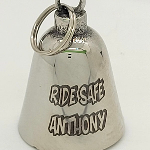 Custom Engraved Stainless Steel Guardian Bell - Personalized Motorcycle ...