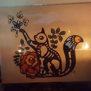 Day of the Dead CAT Dia De Los Muertos Print 8 X 10 or 11 X 14 ...