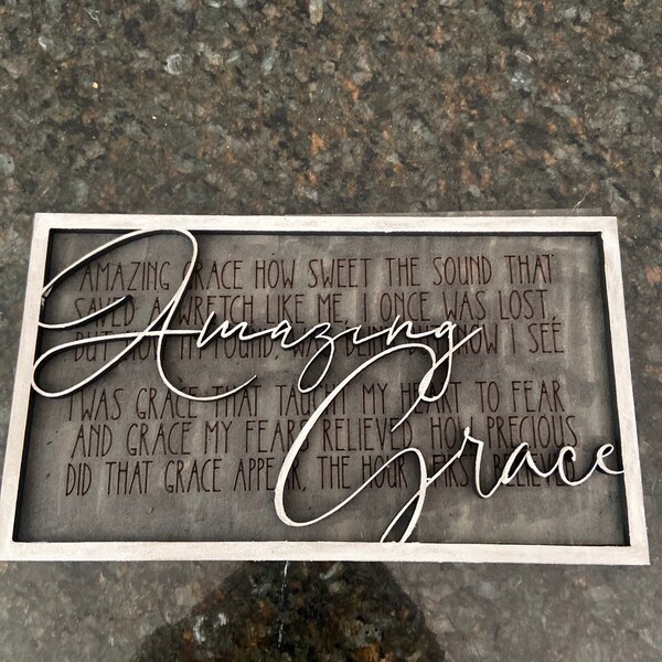 Amazing Grace SVG Digital File GLOWFORGE Laser Ready - Etsy