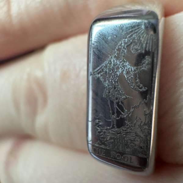 The Fool Tarot Card Ring in Black, Stainless Steel Ring in Multi Colors ...