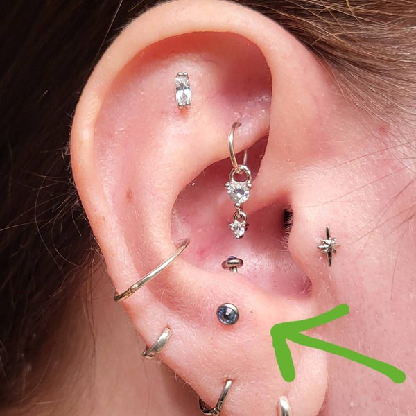 Titanium Petite Belly Button Ring, Internally Threaded 4mm Ball Curved ...