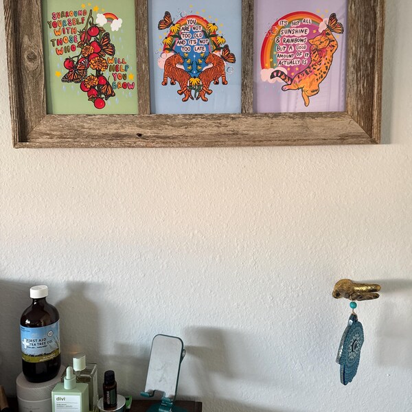 Wildflower Self Affirmation Art Print Floral Postcard Art Quirky Gift ...