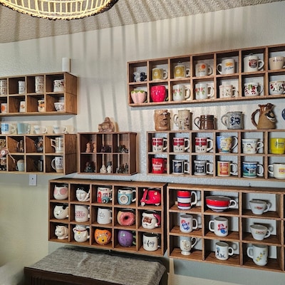 Coffee Cup Storagecoffee Mug Display Shelfcoffee Cup Shelfwooden ...