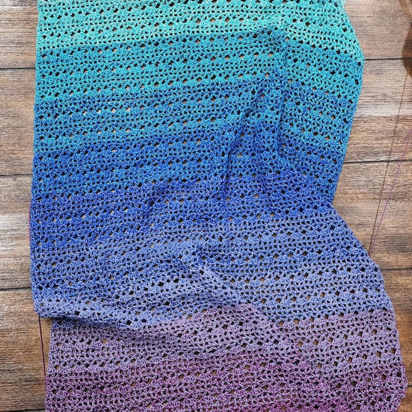 Wren Sideways Shawl, Crochet Pattern, Crochet Shawl Pattern, Lacy ...