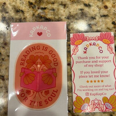 Reading is Good for the Soul Sticker Book Sticker Library Sticker - Etsy