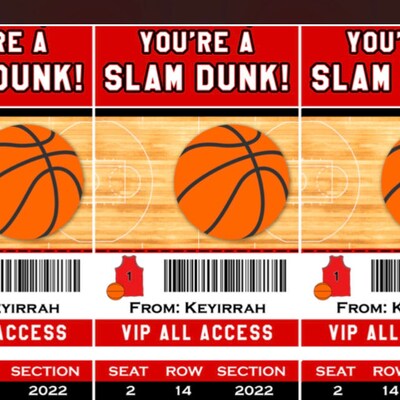 Basketball Valentines Day Card, Personalized Kids Valentines ...