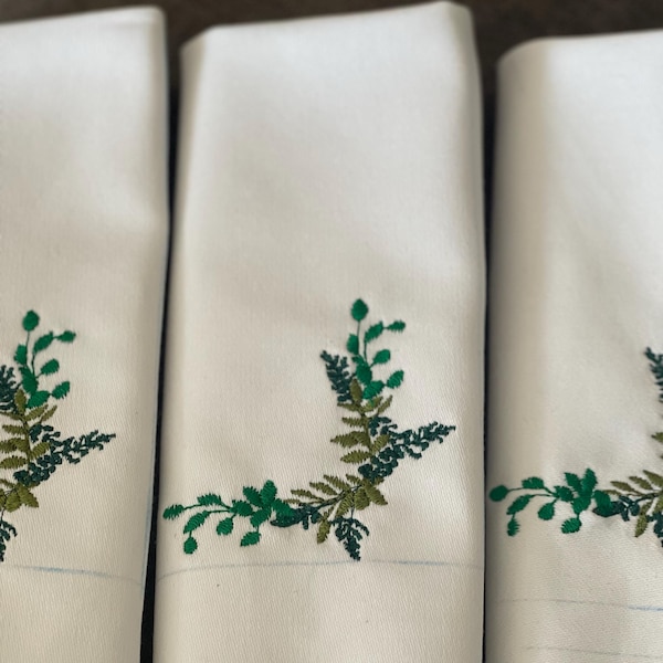 Eucalyptus Fern Border, Corner and Branch for Machine Embroidery Design ...