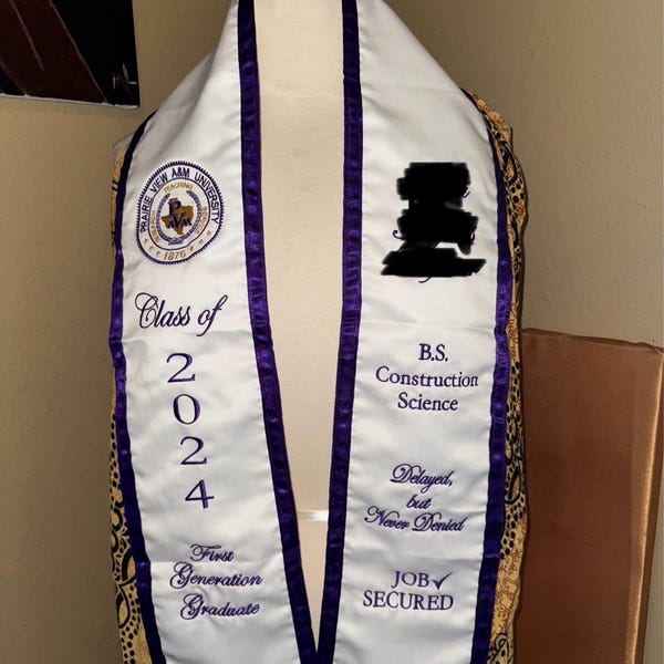 Embroidery Graduation Stole | Personalized Nursing Stole | Custom Text ...