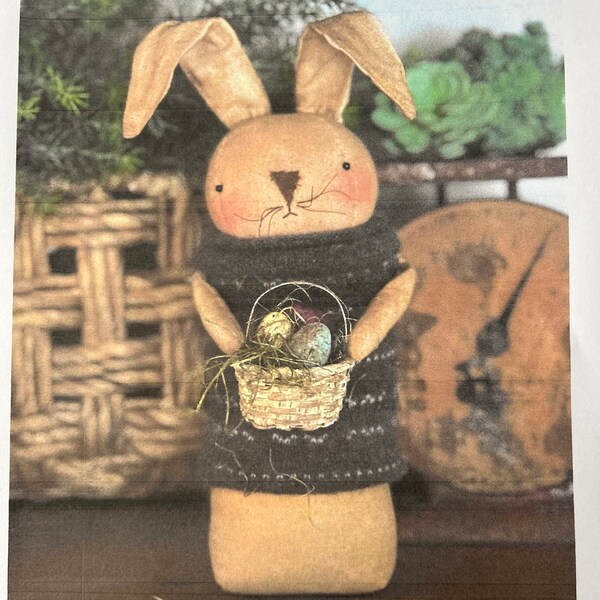 Primitive Standing Easter Bunny Rabbit Doll Digital PATTERN - Liberty ...