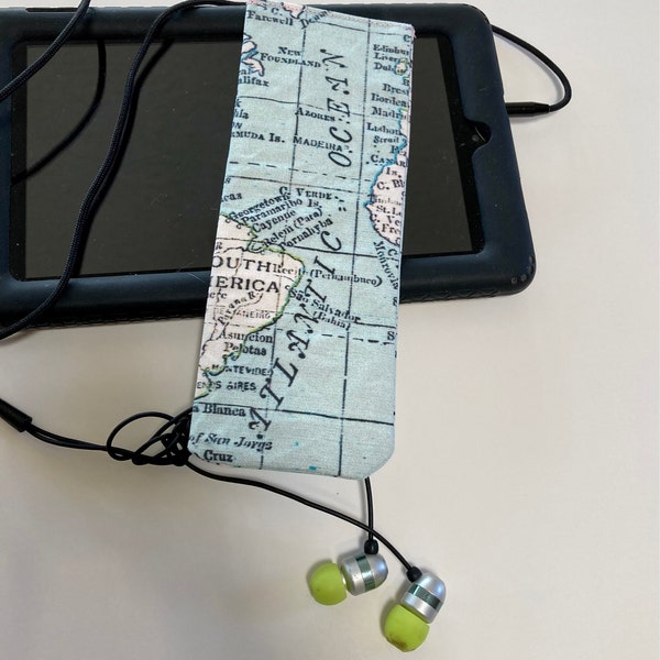 Vintage Maps Fabric - Soft Blue and Cream Map by Aftermyart - Blue and ...