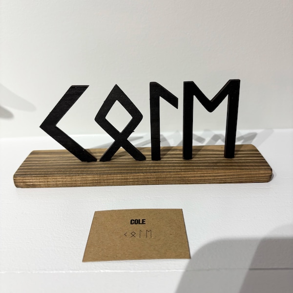 Personalized Rune Wood Sign | Norse Mythology Viking Gifts | Custom ...