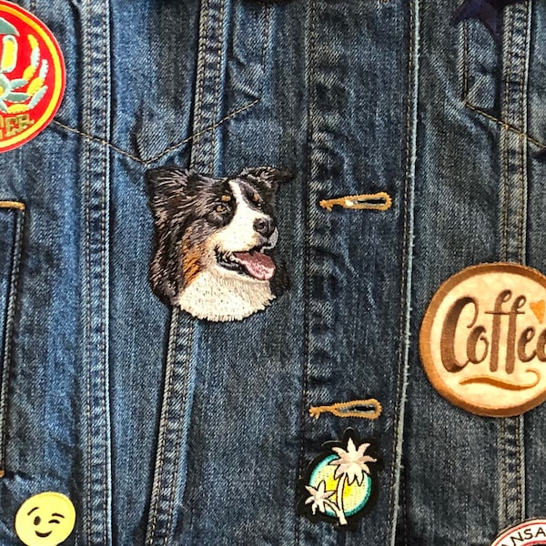 Australian Shepherd, Aussie Dog Embroidered Patches - Etsy