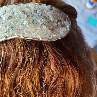 French Barrette in Indigo Blue, Mini Hair Clips, Cute Hair Clips, Small ...