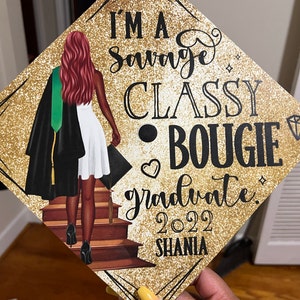 Pinkie Pearl and Educated Pretty Girls Grad Cap Topper AKA | Etsy