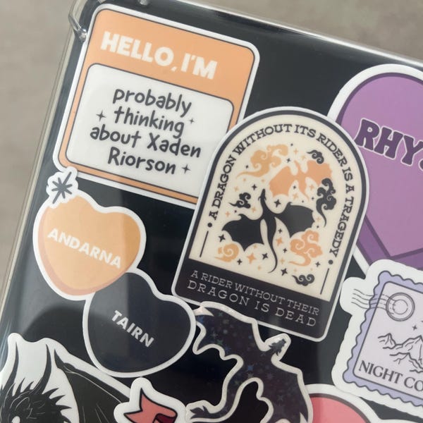 Shadow Daddy Heart Sticker, Romantasy Kindle Sticker, ACOTAR Sticker ...