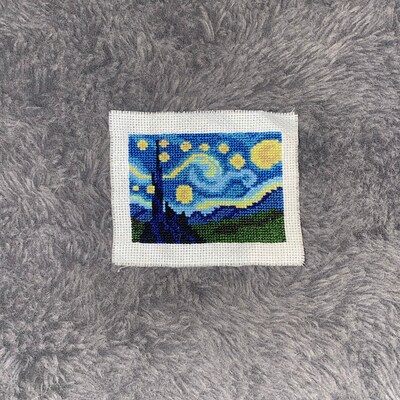The Starry Night Mini Cross Stitch Pattern PDF Small Mini - Etsy