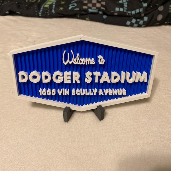 Welcome to Dodger Stadium 3D Printed Sign - for Desk or Wall Display - Etsy