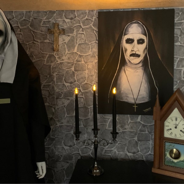 Valak Painting Replica V2 Canvas Print (demon Nun, the Conjuring) - Etsy