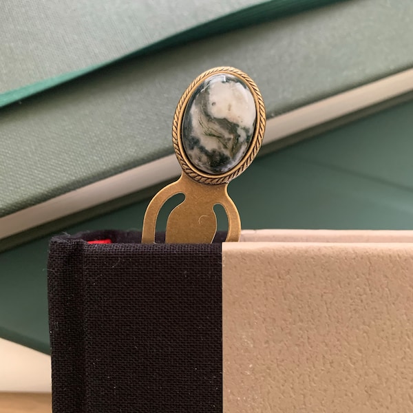 Stone Bookmarks - Pick a Semi-precious Stone Aventurine Onyx Tigereye ...