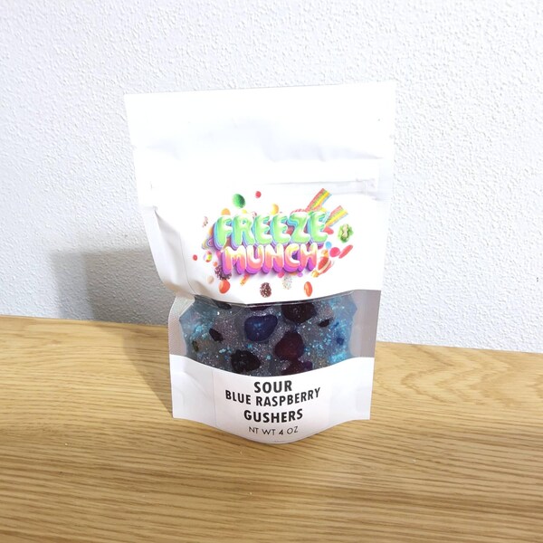 Sour Blue Raspberry Gummy Gushers: Tangy Candy Treat - Etsy