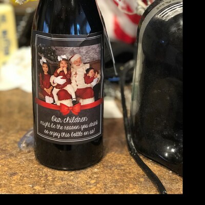 Funny Gift for Teacher / Personalized Christmas Wine Labels / Our ...