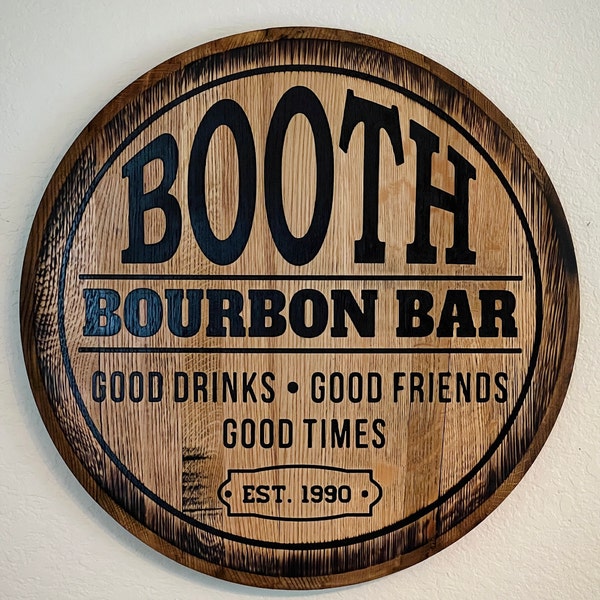 Bourbon Barrel Bar Sign - Personalized Name and Date - Authentic KY ...