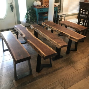 H 16 Inch Cress Bench Legs, Black Powder Coated, 1 Pair, SS400 - Etsy