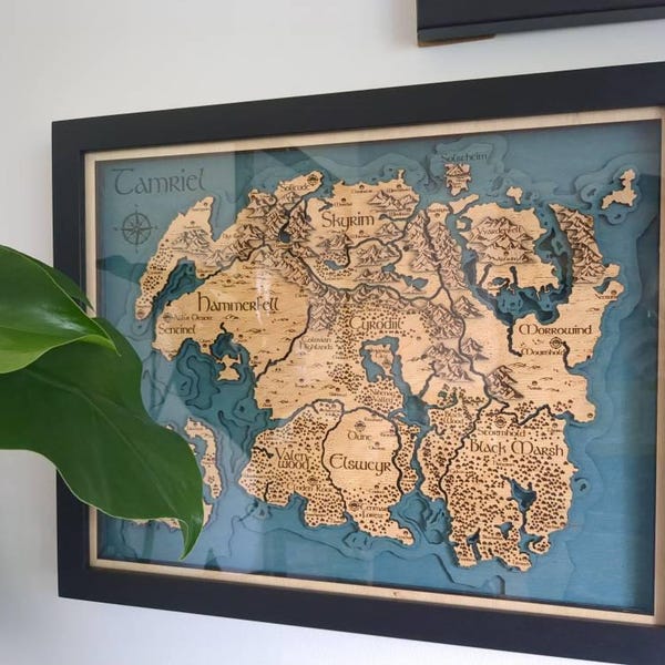 Elden Realms 3D Wood Map - Legendary Lands Between Map - Perfect Gifts ...