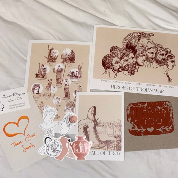 Trojan War Heroes, Iliad Poster, Greek Mythology Print, Ancient History ...