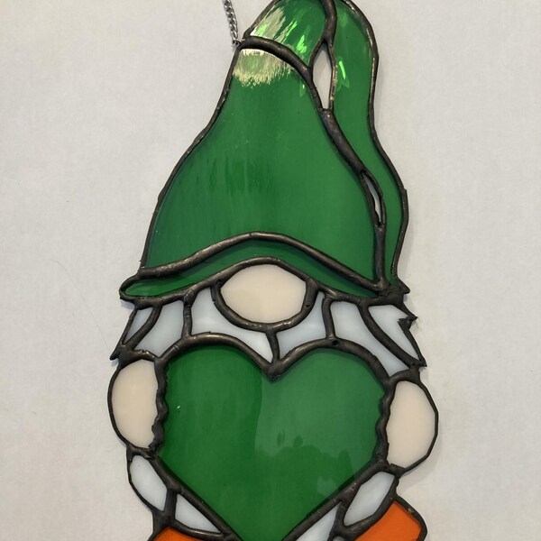 Digital (PDF) Stained Glass Pattern - Graduating Gnome With Beard and ...