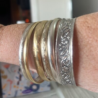 Sterling Silver Bangle Designer Bangle for Women Solid Silver Bangle ...