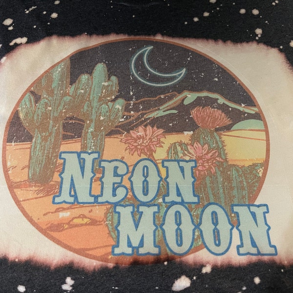 Neon Moon Western PNG: Trendy Cactus Design (digital Download) - Etsy