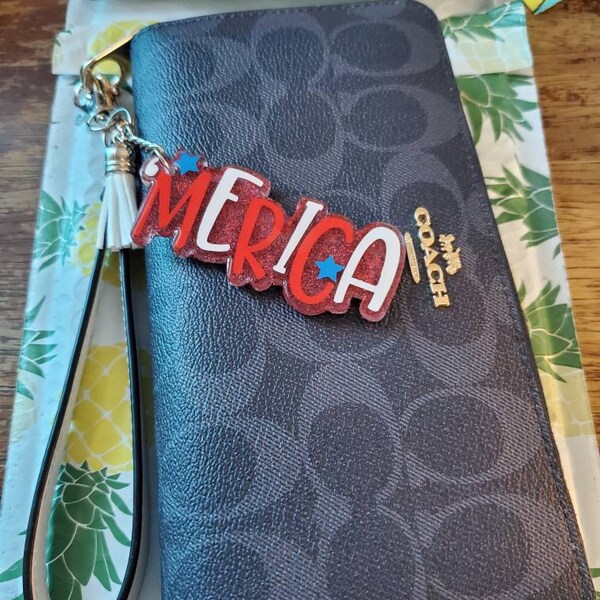 American Babe Keychain, Patriotic Key Chain, Red White and Blue Key ...