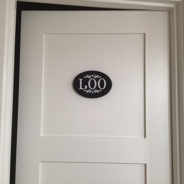 Loo Toilet British Scottish Bathroom Door Sign Plaque (options ...