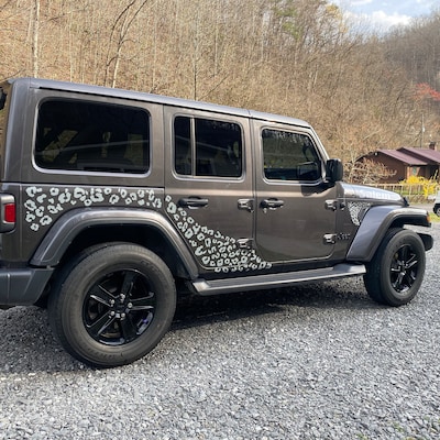 Leopard Cheetah Print Rear Window Decals Fit Jeep Wrangler Unlimited ...