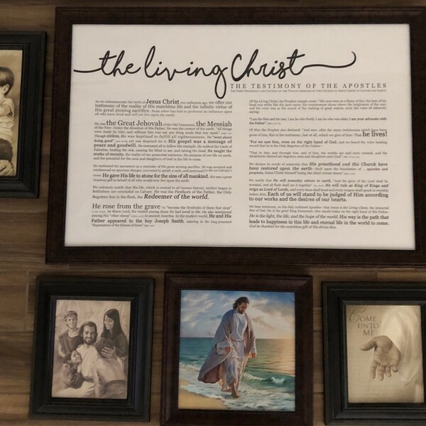 Horizontal Living Christ Print- on Premium Paper- Cursive- LDS - Etsy
