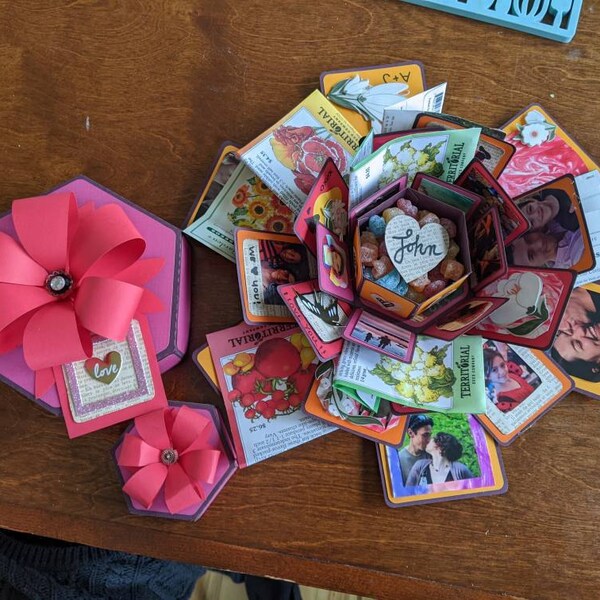 HEXAGON Explosion Box SVG File Instant Download Svg Project for Cricut, Scanncut, Silhouette ...