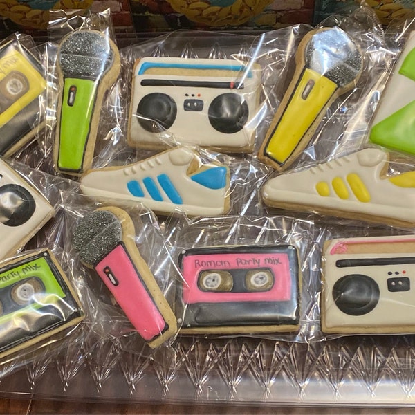 80's Hip Hop Sugar Cookies: Retro Party Favors - Etsy