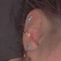 Moon Phases Conch Hoop, Celestial Conch Piercing 14 Gauge, Conch Hoop ...