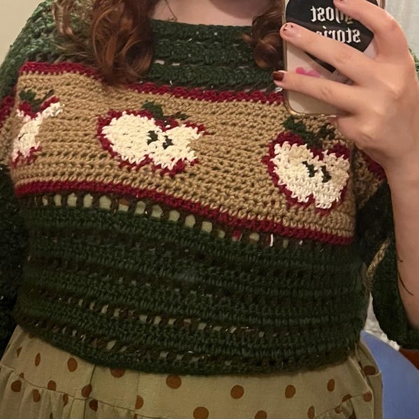 APPLE CIDER JUMPER Crochet Pattern Pdf Whimsical, Fall Sweater ...