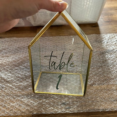 Table Number Sticker, Elegant Wedding Reception Vinyl Decal Numbers ...