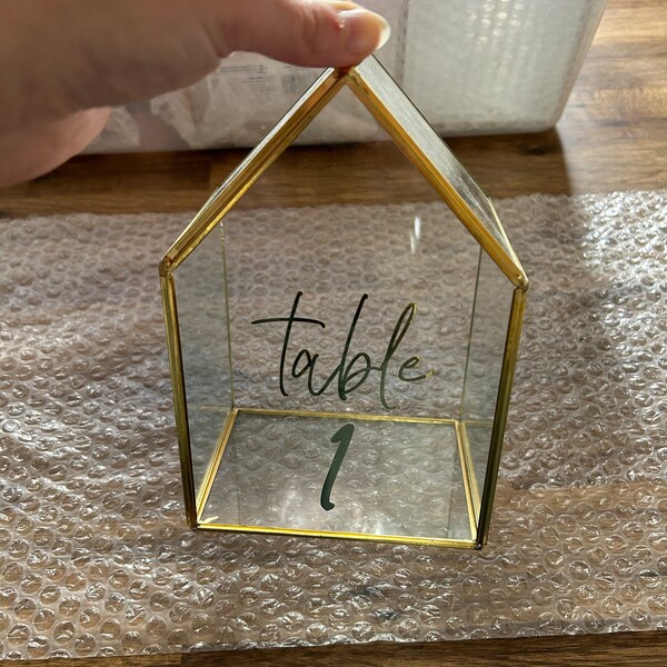 Table Number Sticker, Elegant Wedding Reception Vinyl Decal Numbers ...