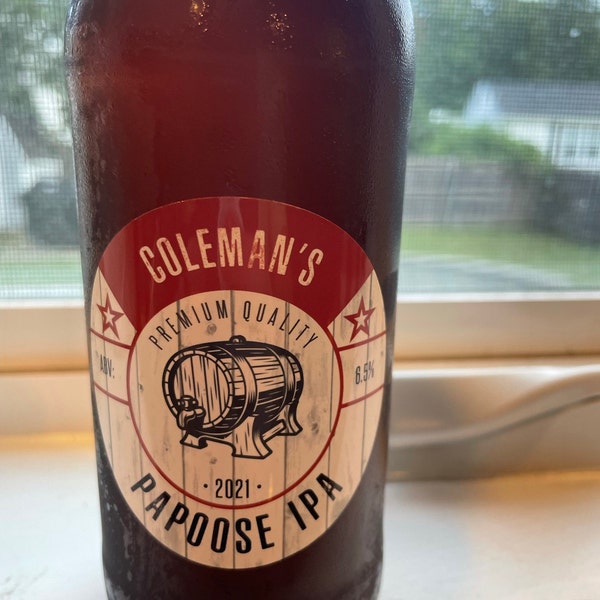 Personalised Home-brew, Brewing Sticky Labels - Summerville Design - Etsy