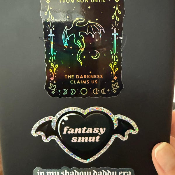 Fantasy Dragon Book Sticker Bookish Fantasy Sticker Holographic Sticker ...