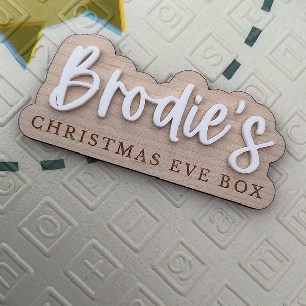 Personalised Christmas Eve Box Plaque | Crate Sign | Christmas Eve Box ...