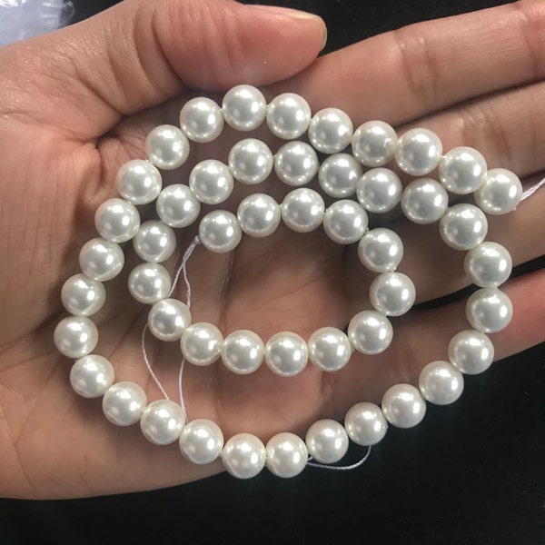 Round Shell Pearl, 2mm, 2.5mm 3mm 4mm 6mm 8mm 10mm 12mm 14mm 16mm 18mm ...