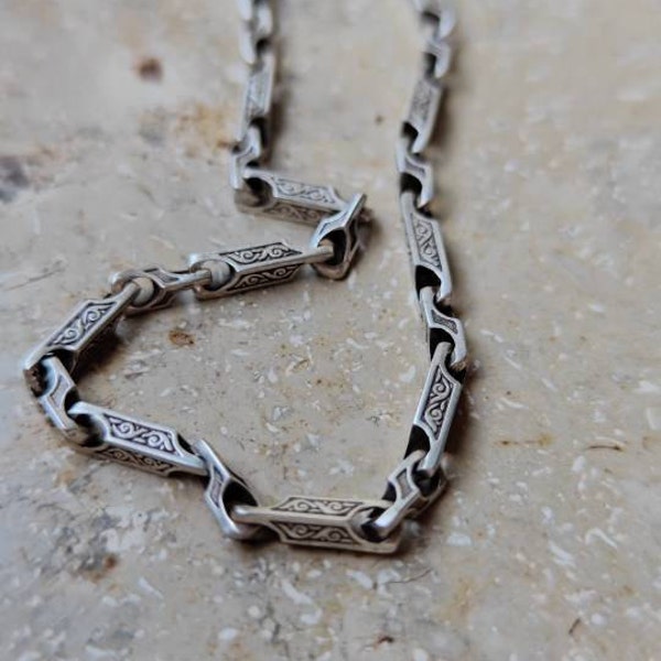 Silver 925 Unique Designer Necklace or Chain for Her, Modern Design for ...