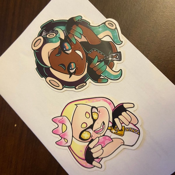 SPLATOON Squid Sisters off the Hook Callie Marie Pearl Marina Vinyl Stickers | Waterproof ...