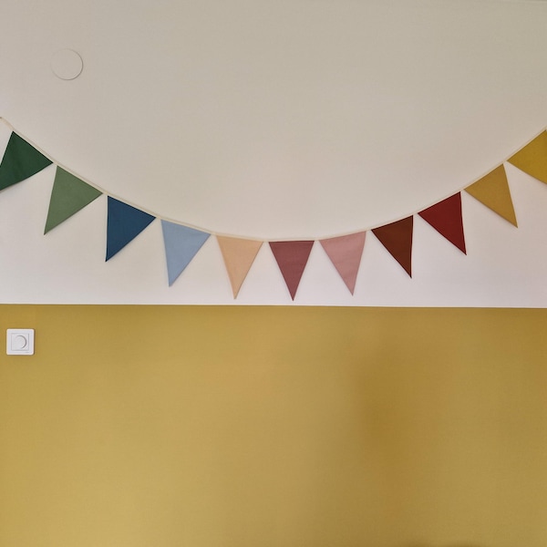 Pastel Bunting Banner, Triangle Bunting, Pennant Chain, Wimpelkette Fur ...